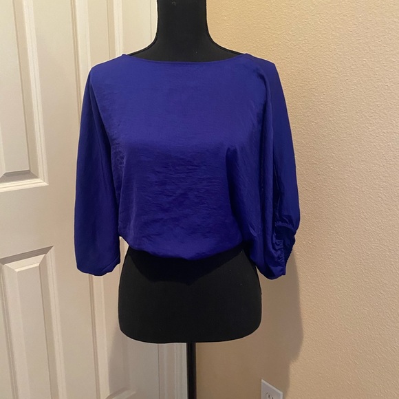 ASOS | Tops | Cobalt Blue Open Back Crop Top | Poshmark